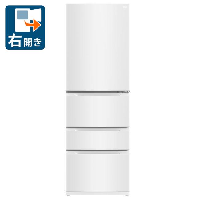 TCL TR-B37A 370L 4ドア冷蔵庫（ホワイト）【右開き】[TRB37A] 返品種別A