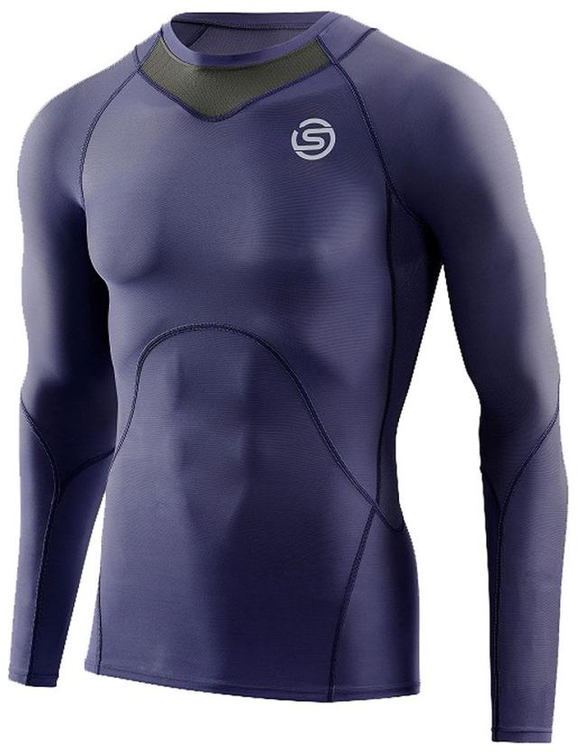 SKINS(スキンズ) SERIES-3 メンズトップスロングスリーブ（ネイビー・サイズ：44(S)）  GRI-18121310-098-44S返品種別A