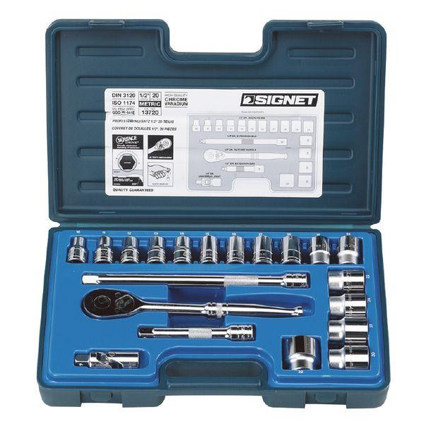 SIGNET 13720 1/2DR 20PCmmソケットレンチセットシグネット[13720シグネツト] 返品種別Bの通販はau PAY ...