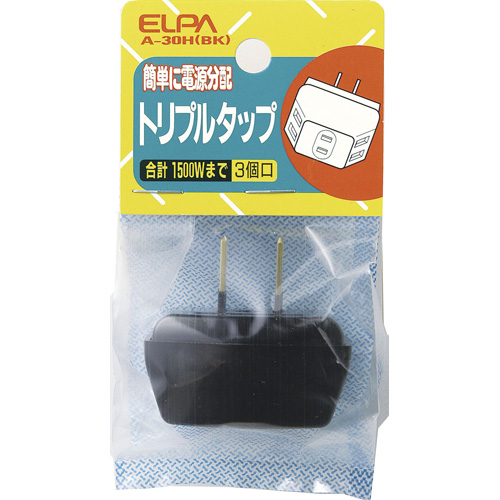 ELPA A-30H-BK トリプルタップ[A30HBKELPA] 返品種別Aの通販はau PAY マーケット - Joshin web 家電・PC・ホビー専門店 | au PAY マーケット ...