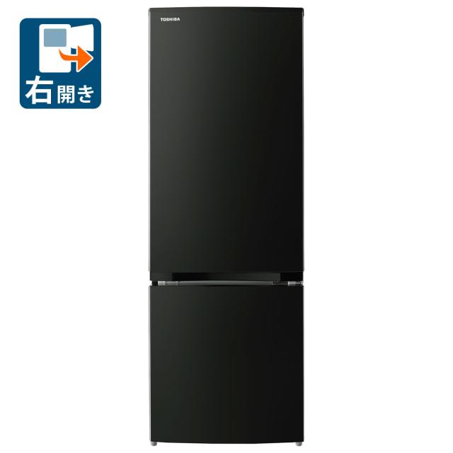 東芝 GR-W17BS-KT 170L 2ドア冷蔵庫（エクリュブラック）【右開き】TOSHIBA[GRW17BSKT] 返品種別A