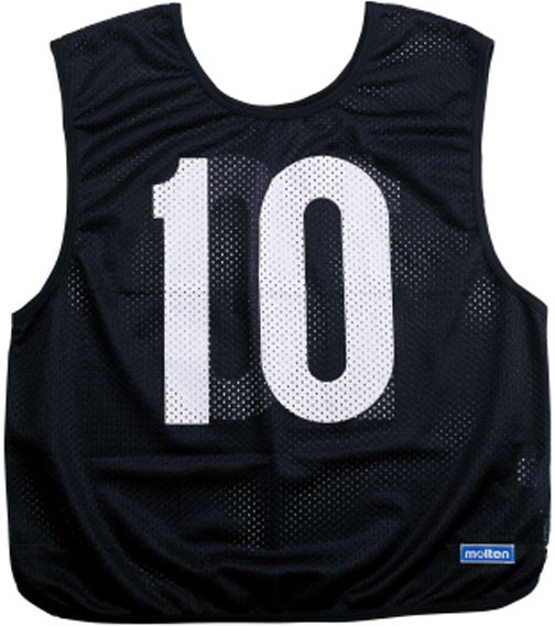 モルテン MT-GB0112BK ゲームベストジュニア 番号1〜10 10枚セット（黒）Molten ゲームビブス[MTGB0112BK] 返品種別A
