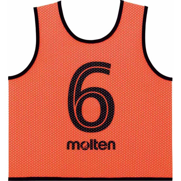 モルテン GS0112KO ゲームベスト GVジュニア10枚セット 番号有り（蛍光オレンジ）Molten ゲームビブス[MTGS0112KO] 返品種別A