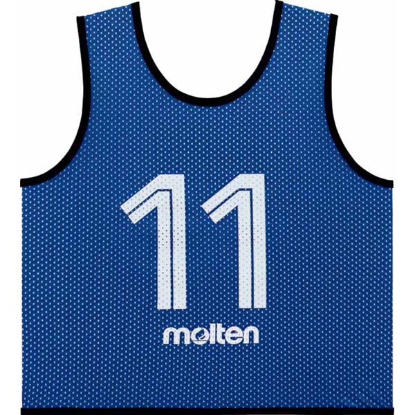 モルテン GS0112B ゲームベスト GVジュニア10枚セット 番号有り（ブルー）Molten ゲームビブス[MTGS0112B] 返品種別A