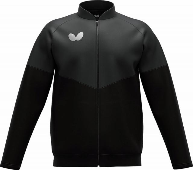 バタフライ BUT-47250-278-XO 男女兼用 ウィルバー・TRジャケット（ブラック・サイズ：XO）BUTTERFLY 卓球[BUT47250278XO] 返品種別A