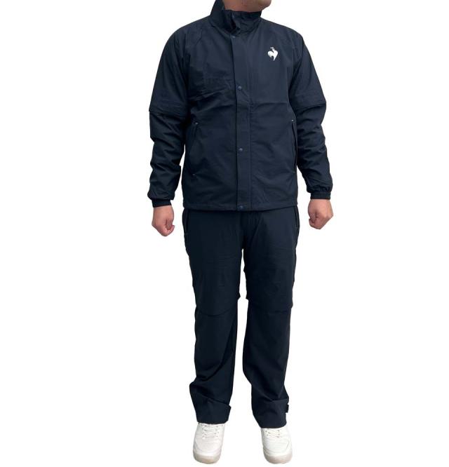ルコック レインウェア 透湿 耐水 ストレッチ 上下セット(ネイビー・サイズ：M) le coq sportif GOLF QGMXJH10W-NV-M返品種別A