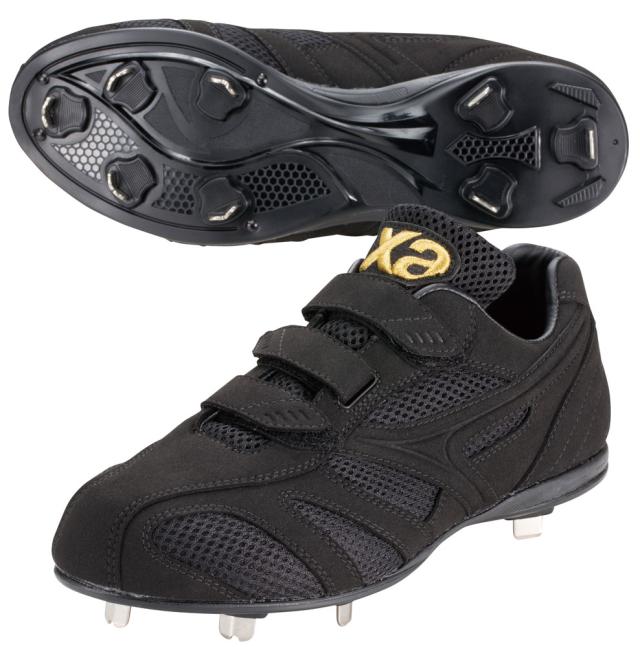 ザナックス ベルト式 樹脂底スパイク（ブラック×ブラック・サイズ：28.0cm） BS323CL-9090-28.0返品種別A