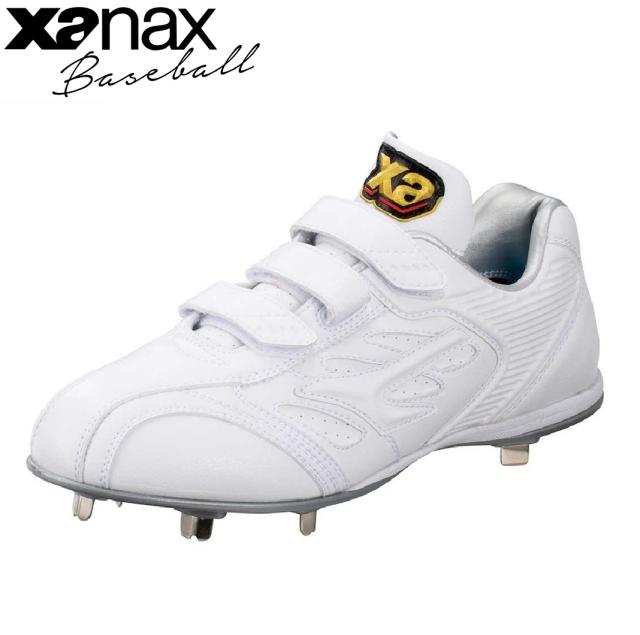 ザナックス 野球スパイク 固定式 トラストTL（ホワイト×ホワイト・サイズ：28.5cm） XANAX　ベルクロタイプ BS326CL-0101-28.5返品種別A