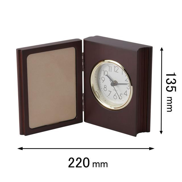 茶谷産業 木製品コレクション 木製ブック型クロック フォトフレーム付 028-005(チヤタニ)[028005チヤタニ] 返品種別Aの通販は ...