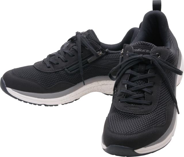 アサヒメディカルウォーク WK-M032-BLK-265 メンズ ウォーキングシューズ メディカルウォーク WK M032（ブラック・サイズ：26.5cm）KV78503[WKM032BLK265] 返品種別A