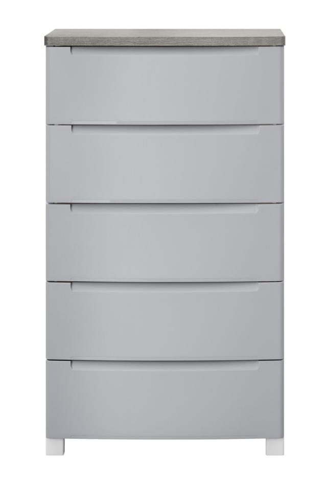 アイリスオーヤマ KDMG-565WTグレ- ウッドトップノックダウンチェスト 幅56cm×5段 (ライトグレー)[KDMG565WTグレ] 返品種別Aの通販はau PAY マーケット ...