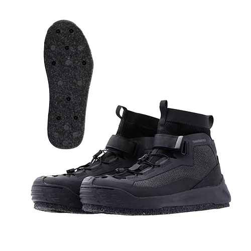 シマノ 108418 ドライ ロックシューズ カットラバーピンフェルト 26.0cm（チャコール）SHIMANO FS-020X[108418シマノ] 返品種別A