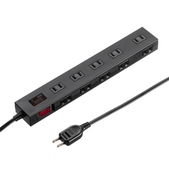 サンワサプライ TAP-SP2110N-2BK 雷ガードタップ（10個口・2m・ブラック）[TAPSP2110N2BK] 返品種別Aの通販はau PAY マーケット - Joshin web ...