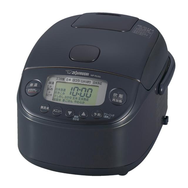 象印 NP-RU05-BZ 圧力IH炊飯ジャー（3合炊き）　ストレートブラックZOJIRUSHI　極め炊き[NPRU05BZ] 返品種別A
