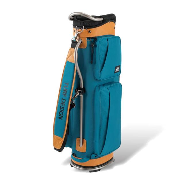 朝日ゴルフ TDCB-BE70-BL キャディバッグ（ブルー・47インチ対応・9.5型）TURF DESIGN[TDCBBE70BL] 返品種別A
