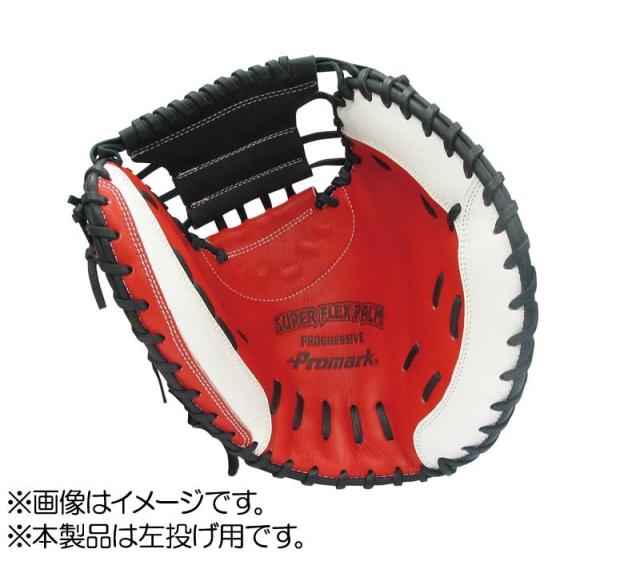 サクライ貿易 3号・キャッチャー・ファースト兼用ソフトボールグラブ 左投げ用（ブラック×レッド） PCMS-4823RH返品種別A