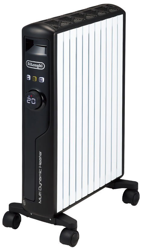 デロンギ マルチダイナミックヒーター　（10〜13畳　ピュアホワイト+マットブラック） 【暖房器具】De'Longhi MDHS15-BK返品種別A