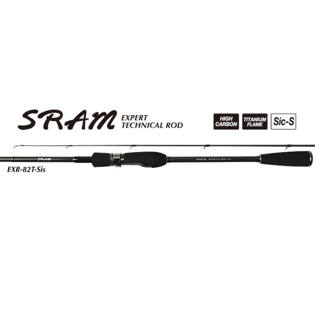 TICT SRAM アジングロッド 8.2ft チューブラー 2ピース ティクト SRAM(スラム) オールチタンフレーム SiCリング EXR-82T-Sis返品種別A