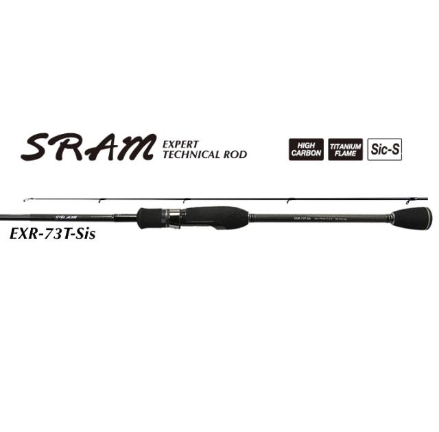 TICT SRAM アジングロッド 7.3ft チューブラー 2ピース ティクト SRAM(スラム) オールチタンフレーム SiCリング EXR-73T-Sis返品種別A
