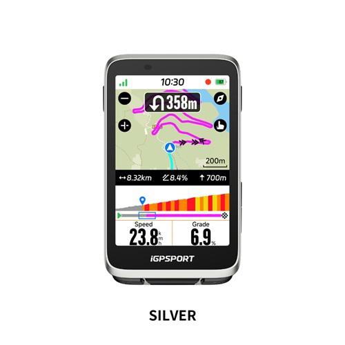 iGPSPORT BINAVI_SILVER 全域ナビゲーション サイクルコンピューター（シルバー）iGPSPORT[BINAVISILVER] 返品種別A