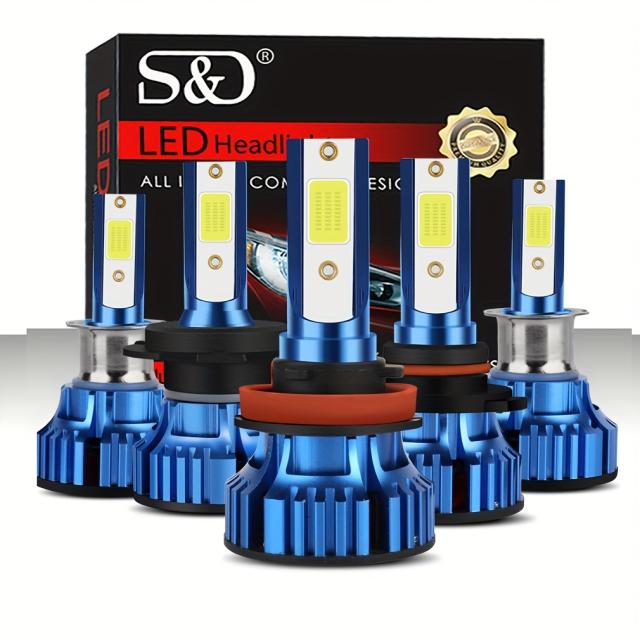 2個セット H1 H3 H4 H7 LED キャンバス H8 H11 HB3 9005 HB4 9006 LED オートランプ ミニ 60W 20000LM 車用電球 自動車用 CSPチップの ...