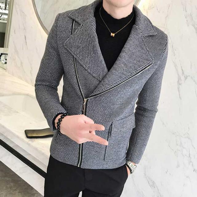 《送料無料》ジャケット スタンジャケット メンズ  アウラー カーディガン 冬服 厚手  暖かい 秋冬 無地 折襟 おしゃれ トレンド 通勤 パーティー 韓国スタイル 通勤