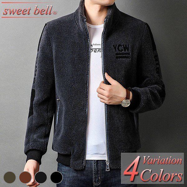 ジャンパー メンズ ウール ジャケット 羊毛 春 秋 冬 保温 高品質 大きいサイズ ボア ジップアップ パーカー おしゃれ