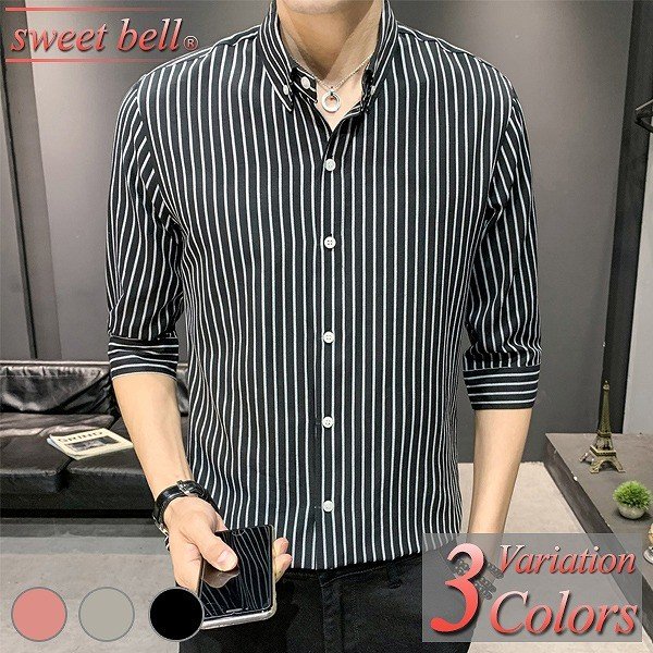 カジュアルシャツ メンズ シャツ 五分袖 七分袖 半袖 柄 夏 おしゃれ オックスフォード ボタンダウン ワーク ネル リネン アメカジ ダンガリー チェック