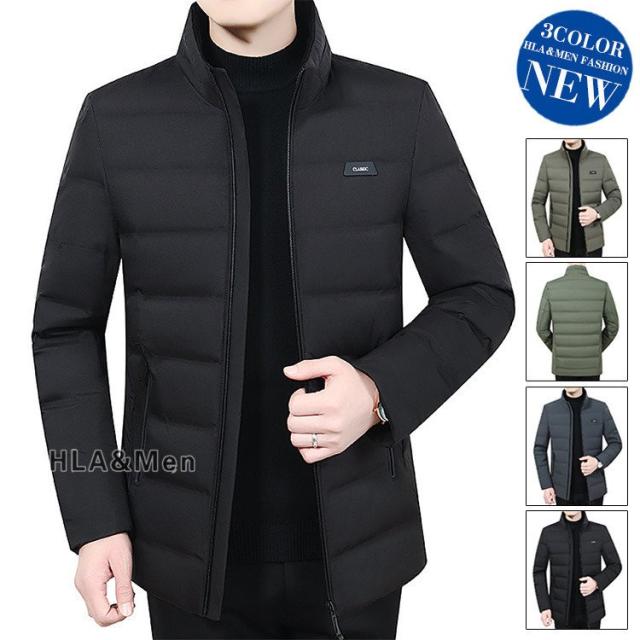 ダウンジャケット メンズ 防寒着 白ダウン 保温 スタンドカラー あったか ビジネス アウター 40代 50代