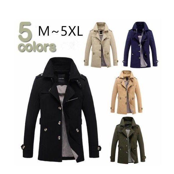 トレンチコート ダブル メンズ 男性ダスター通勤 カジュアルアウター修身 ミディアム丈 大きいサイズ 紳士テーラードジャケット 秋新作