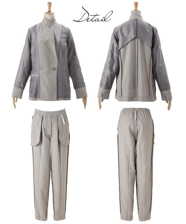 スーツ パンツ 大きいサイズ レディース ダブルブレスト ジャケット