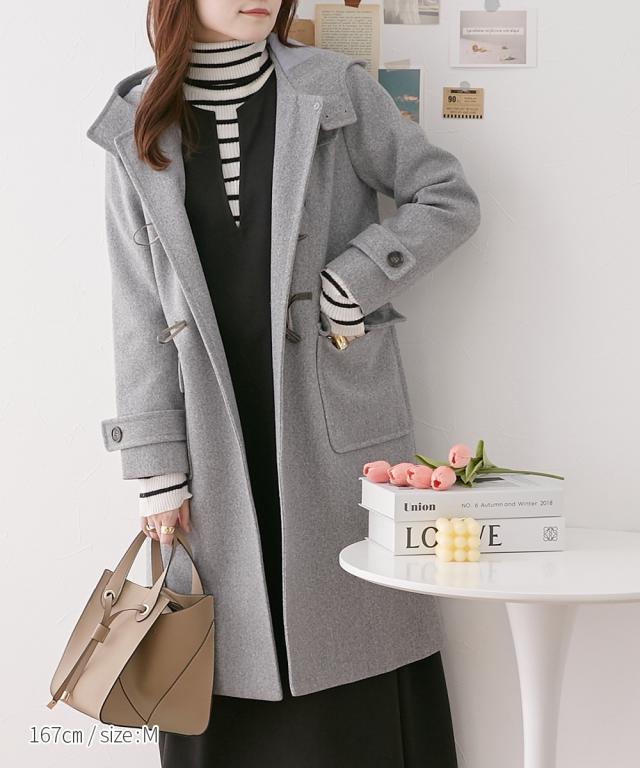 コート レディース ウール調ダッフル 冬 LL ニッセン nissen agesugi_sfa