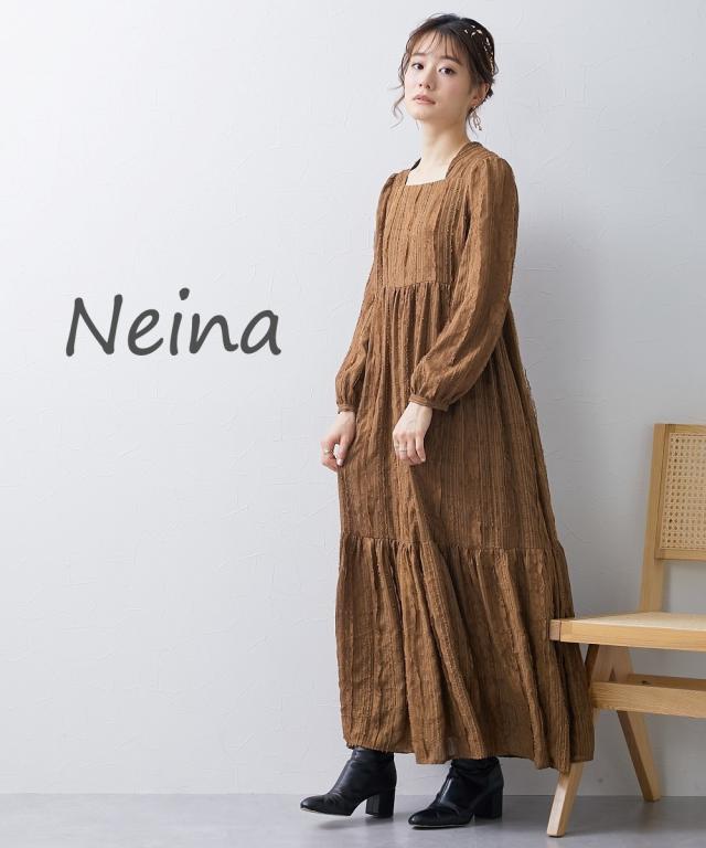 パーティドレス ワンピース レディース 結婚式 パーティー オケージョン ドレス カットジャガード切り替え バック リボン デザイン 有 〔Neina〕 ニッセン