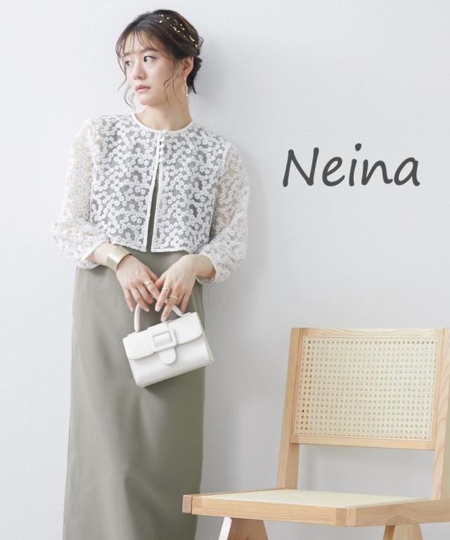 パーティドレス ワンピース レディース 結婚式 パーティー オケージョン ドレス フラワーチュール刺しゅう ボレロ ＋ ノースリーブ 有 〔Neina〕 ニッセン