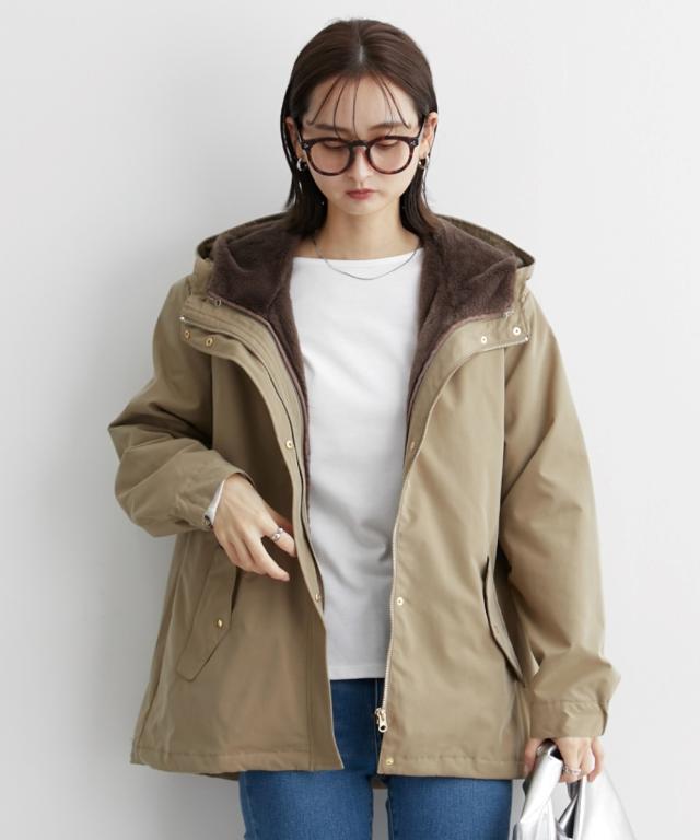 ジャケット アウター レディース 3WAYフェイクファー ファー ベスト 付 M/L ニッセン nissen