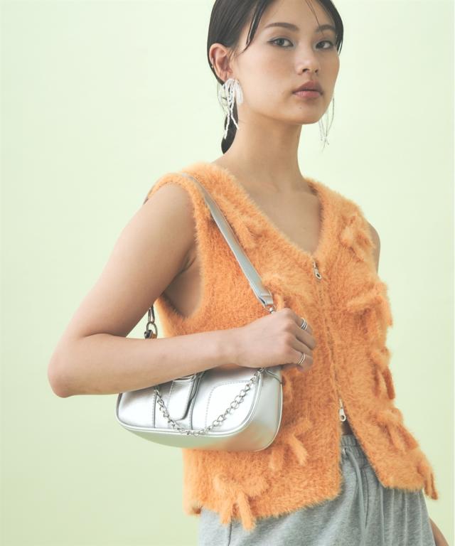 ベスト レディース ダブルジップリボン  重ね着 レイヤード M〜L/L〜LL ニッセン nissen