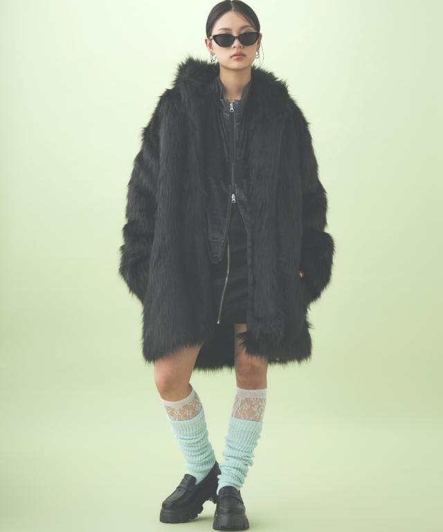 ジャケット アウター レディース フェイクファー コート M〜L/L〜LL ニッセン nissen