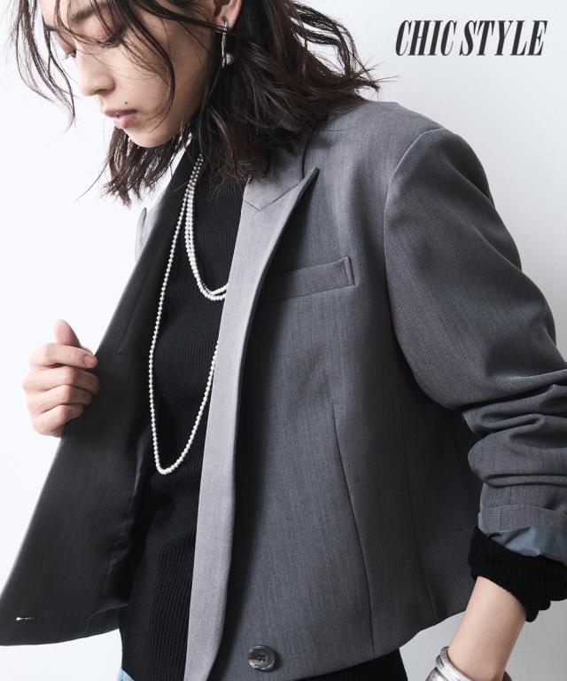 ジャケット アウター 大きいサイズ レディース クロップド テーラード 有 シックス タイル 6L/8L/10L ニッセン nissen