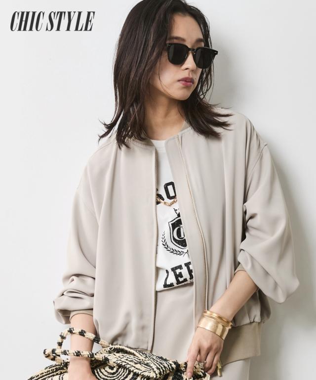 ジャケット アウター 大きいサイズ レディース ソフト ブルゾン 有 シックス タイル 6L/8L/10L ニッセン nissen