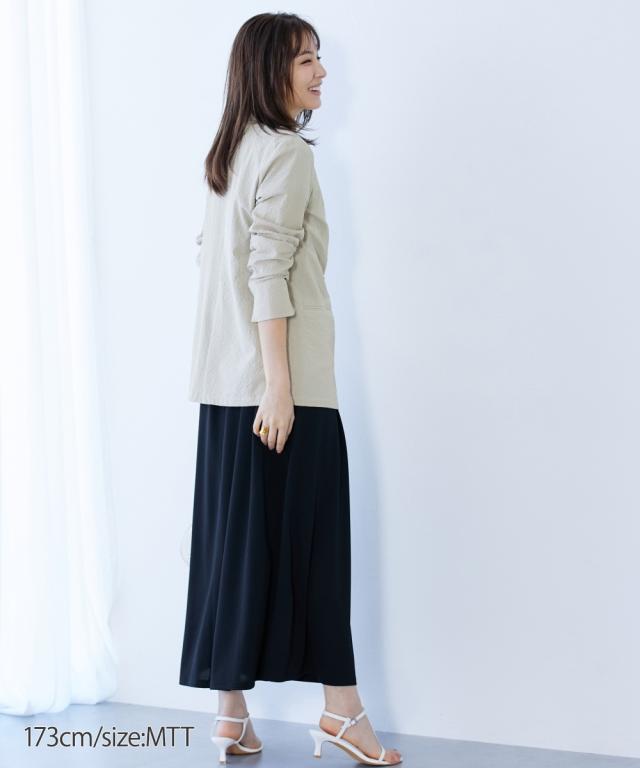 ジャケット アウター トールサイズ レディース 高身長 サッカー 素材