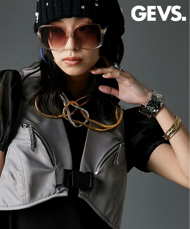 ベスト 大きいサイズ レディース ナイロン 有 GEVS. 夏 秋 重ね着 レイヤード  | 6L/8L/10L | ニッセン nissen