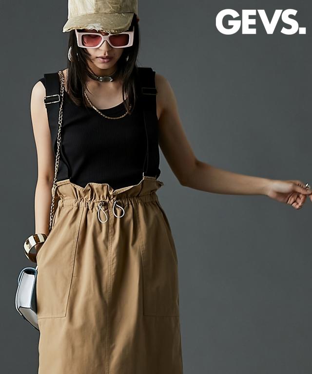 サロペット ワンピース ジャンパースカート レディース 綿100％ ジャンパー スカート GEVS. 夏 キャミワンピ キャミソールワンピース | M〜5L | ニッセン nissen