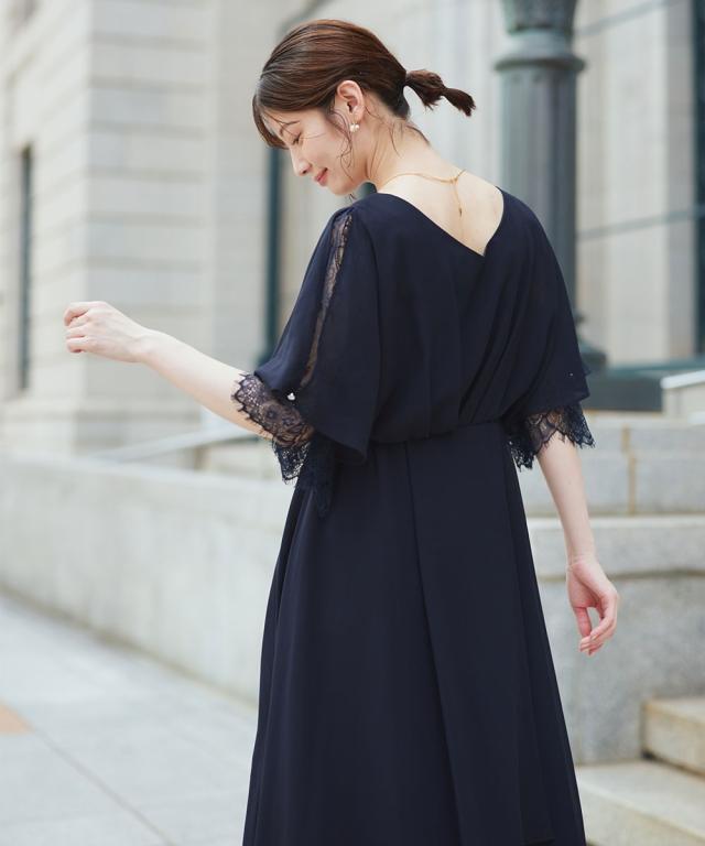 パーティドレス ワンピース レディース 結婚式 パーティー ドレス アシメオーバー スカート 春 夏 秋 冬 二次会 披露宴 お呼ばれ | LL/3L | ニッセン nissen パーティドレス ワンピース レディース 結婚式 パーティー ドレス