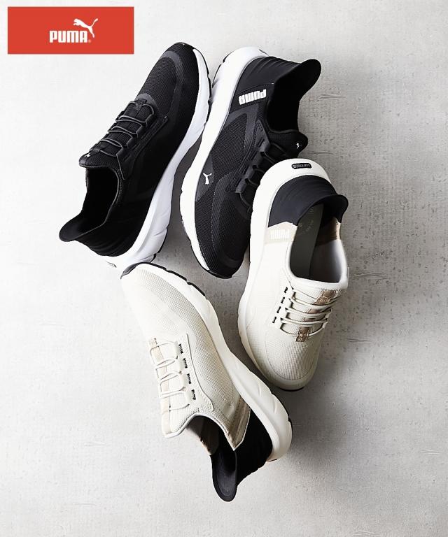 プーマ メンズ スニーカー フレックス レース イーズイン ALTワイド 幅広 ハンズフリー 春 夏 秋 冬 靴 シューズ | 26〜30cm | ニッセン nissen