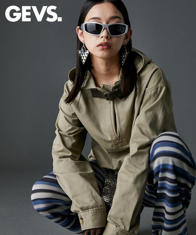 パーカー レディース 綿100％ ベルト付アノラック GEVS. 春 秋 フーディ | M〜5L | ニッセン nissen