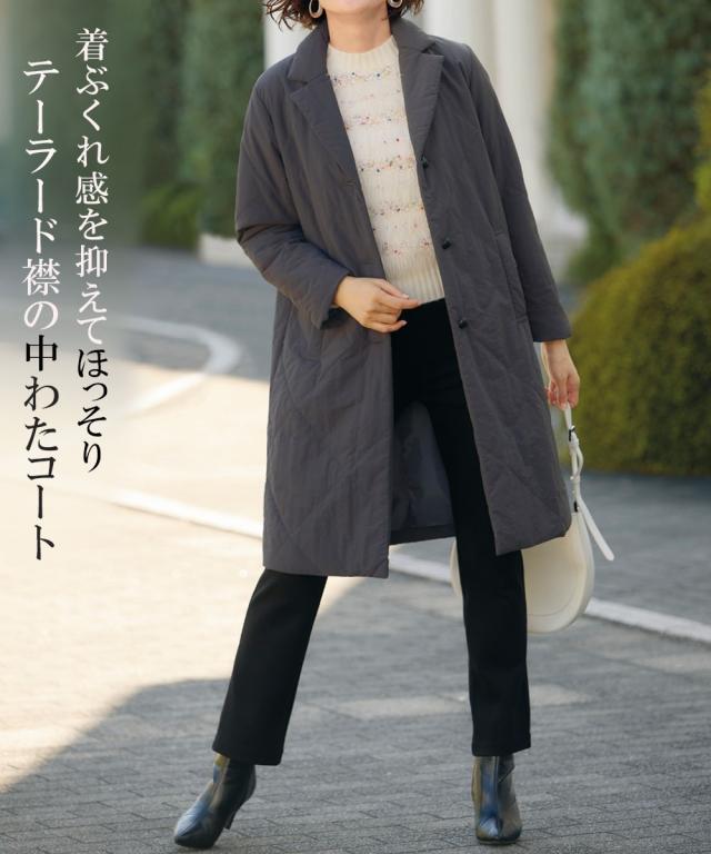 コート アウター テーラード 襟中わた入り アトランダム 春 冬 | M/L/LL | ニッセン nissen