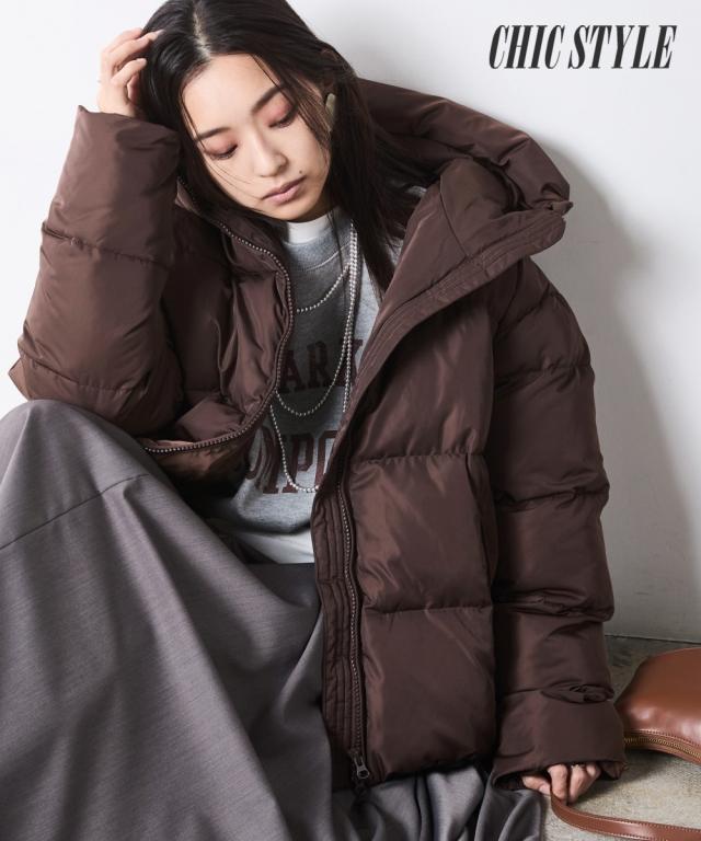 アウター レディース 中綿ファイバーダウンフーディ ブルゾン シックスタイル 冬 | M〜5L | ニッセン nissen