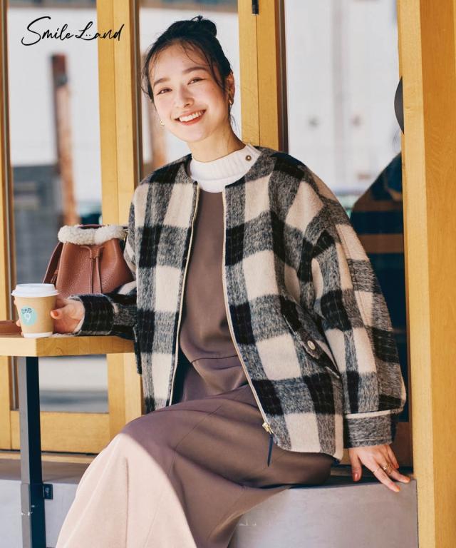 コート アウター レディース コクーンシルエットノーカラー 冬 | 8L/10L | ニッセン nissen