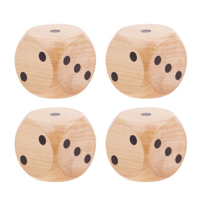 4ピース/個Creative Wooden D6 Dice Gameに適用DND Math Teaching Casino Suppliesの ...