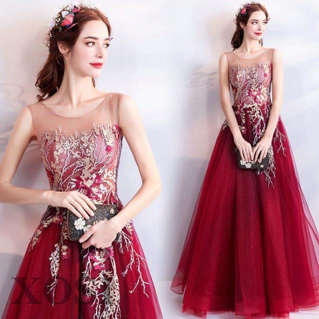 パーティードレス 花嫁ドレス レースアップ 二次会ドレス 花嫁 ブルードレス ウエディングドレス 結婚式 嬢ドレス フォーマルドレス ウェディングドレス